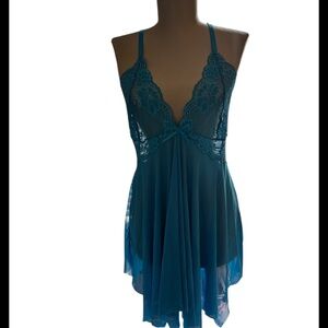 Fashion Nova | Intimates & Sleepwear | Elegant Blue Lace Chemise | Poshmark